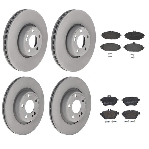 Brembo Front Rear Brake Kit Disc Rotors Low-Met Pads For Mercedes-Benz ...