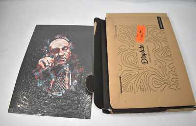 Tony Soprano Metal Wall Plate Displate Matte Black Wood Pattern Frame ...