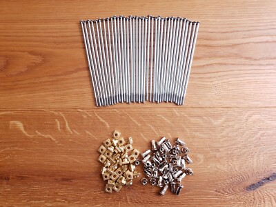 NEW CHROME Spokes BMW R25/3 R26 R27 140 mm + Plates and Nipples 36 ...