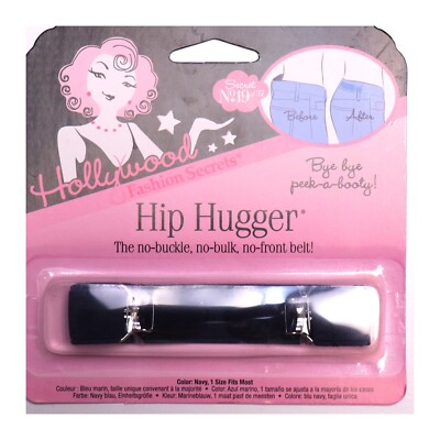 Hollywood Hip Hugger Belt Navy – No Show Invisible Belt for Low Rise ...