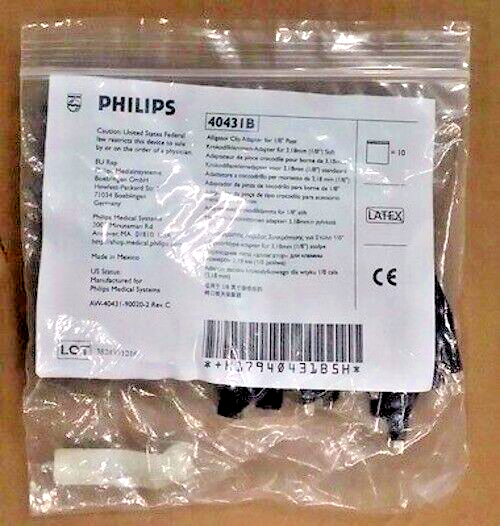 Philips 40431B Alligator Clip Adapter for 1/8" Post 10/Pkg NEW p/n ...