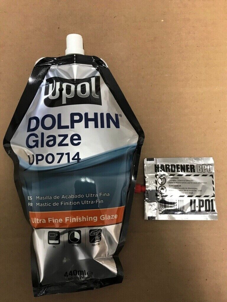 CASE OF 10 U-POL 714 Dolphin Putty Pourable Finishing Glaze Filler 440 ...