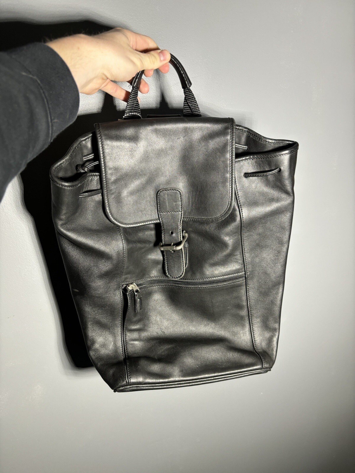 Coach Vintage Bag Unisex Leather Backpack Rucksack Book Bag Black 0529 ...