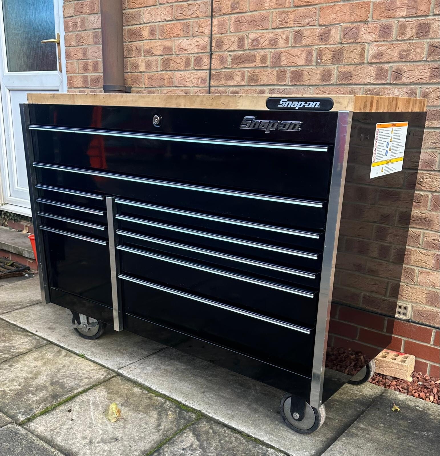 Snap On 55” By 24” Toolbox Roll Cab With Wooden Worktop | eBay