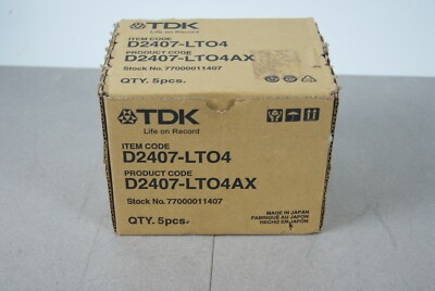5-Pack TDK D2407-LTO4 Ultrium 4 Data Cartridge 800GB 1.6TB New | eBay
