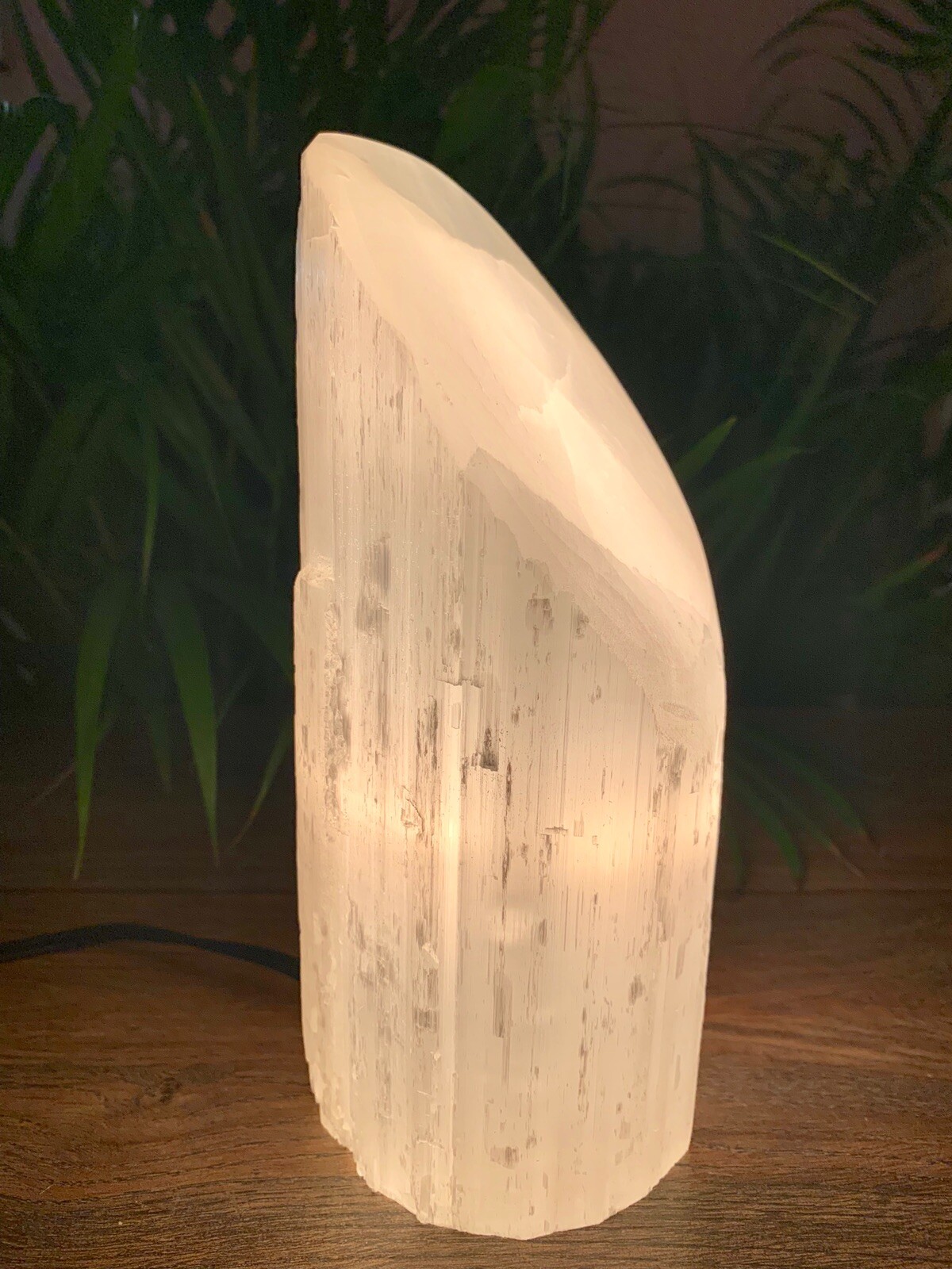 8” Selenite Lamp Selenite Lipstick Lamp Accent Crystal Lamp Gemstone ...
