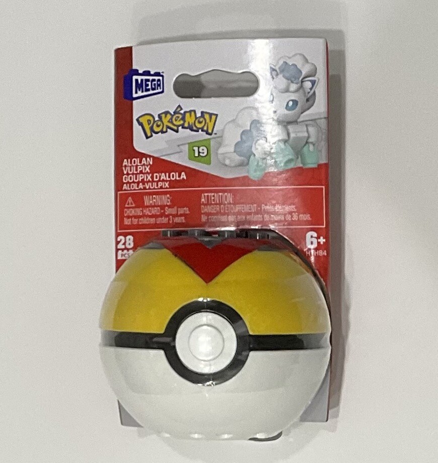 Mega Construx Pokemon Alolan Vulpix Figure Pokeball Level Ball Series ...