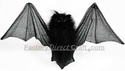 6-1/2" Wide Black Bat with Sheer Nylon Wings | eBay