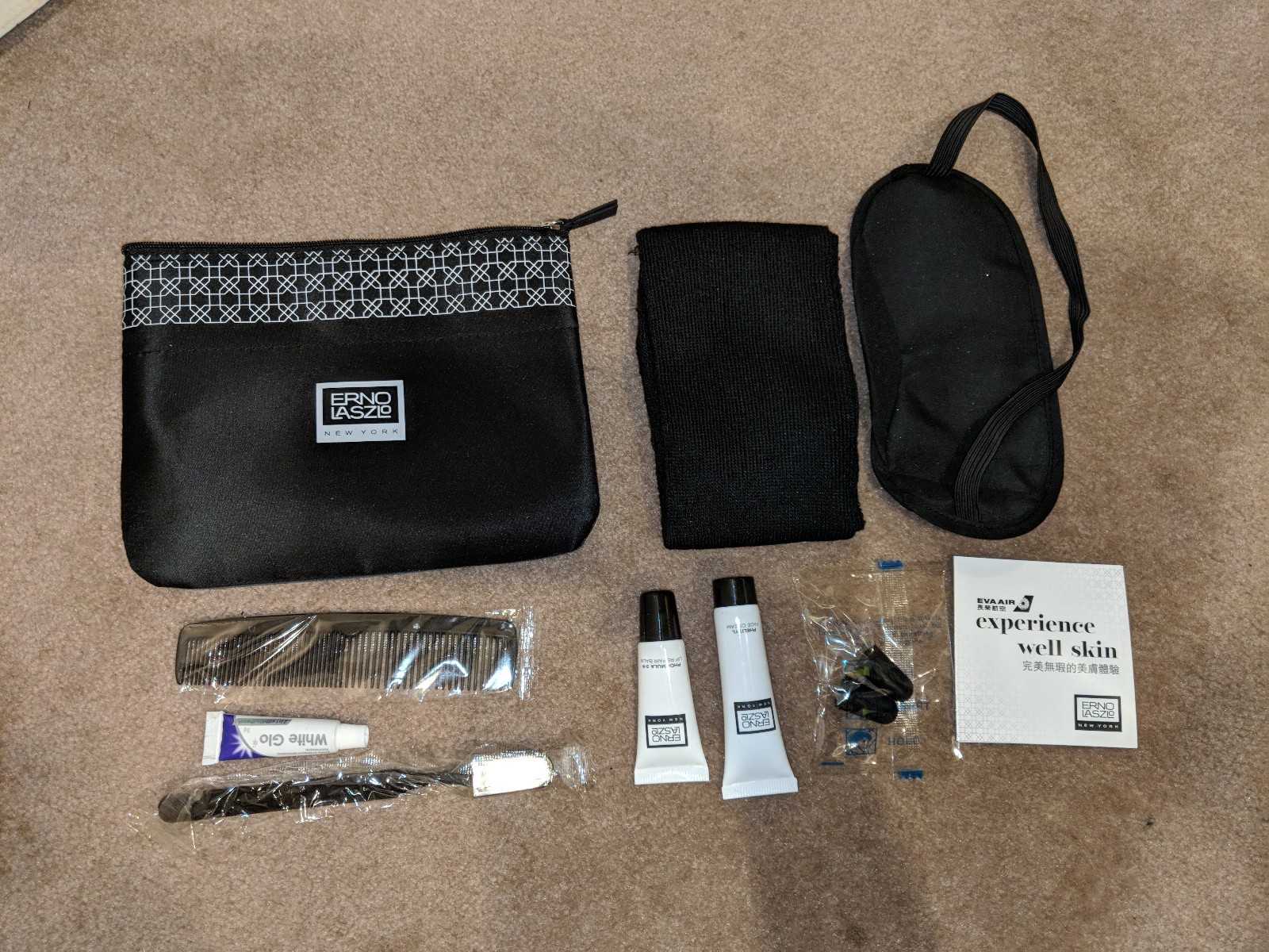 New Eva Air Elite Class Premium Economy Erno Laszlo Overnight Amenity ...