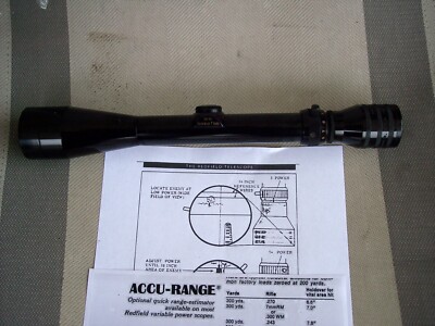 Redfield 3x9 Rifle Scope Accu-Range USMC M40 Sniper Minty 1960's | eBay