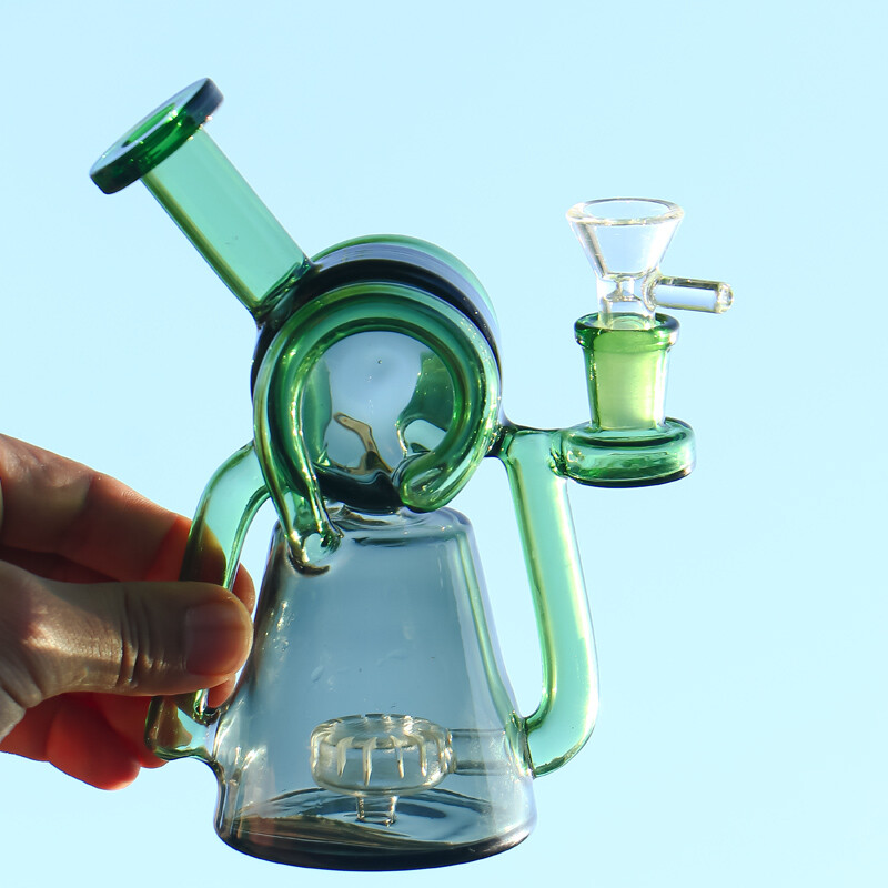 7'' Vortex Recycler Glass Bong Filter Water Pipe Percolate Hookah ...