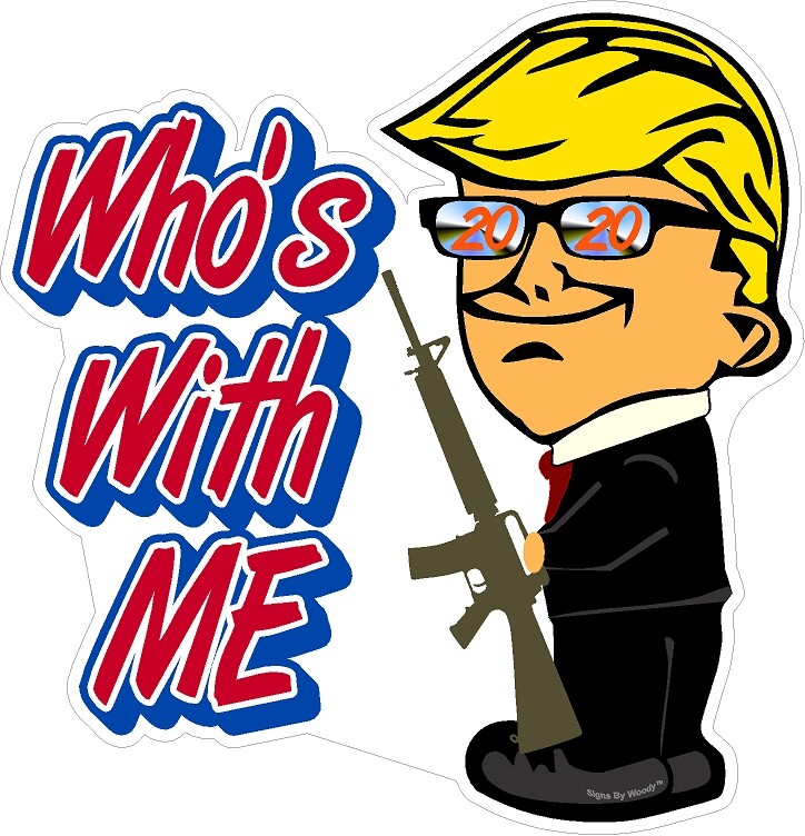 Trump with weapon Anti Liberal decal sticker | eBay