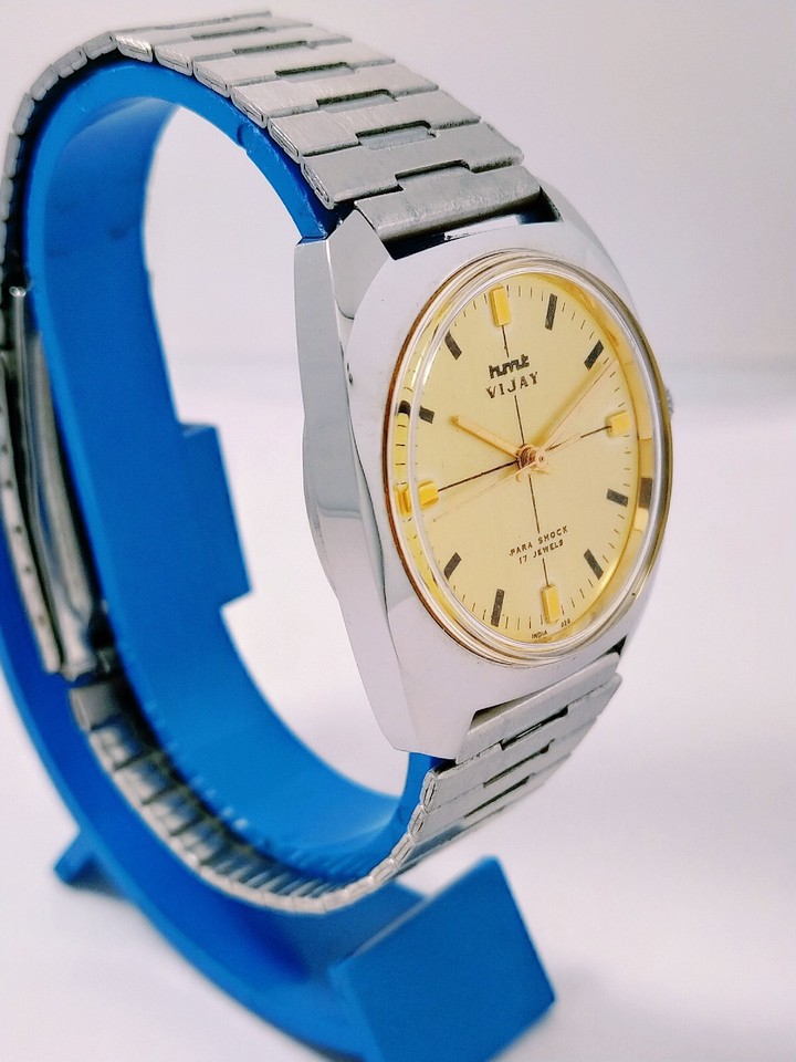 Original HMT Vijay Non-Lume, Yellow Dial Men's Mech Watch 17J Vintage ...