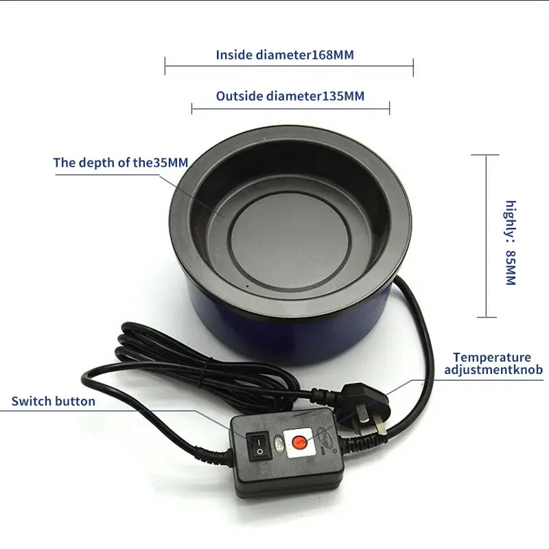 Extra Large Electric Glue Melting Pot 250W for Hot Melt Beads & Keratin ...