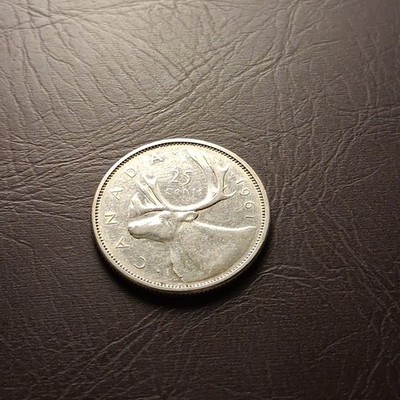 1961 Canada 25 Cents Queen Elizabeth II Silver Quarter Coin 25 Cent | eBay