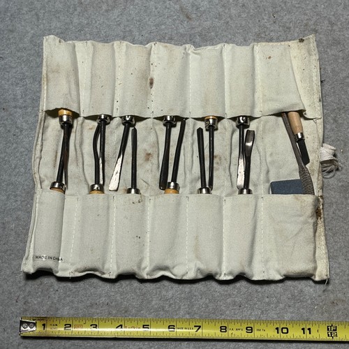 14 pc HSS Wood Chisel Set Woodworking Tools Carving Gouges & Stone | eBay