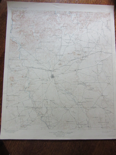Vintage Uvalde, Texas Quadrangle Topographic Road Map 1896 Reprinted ...