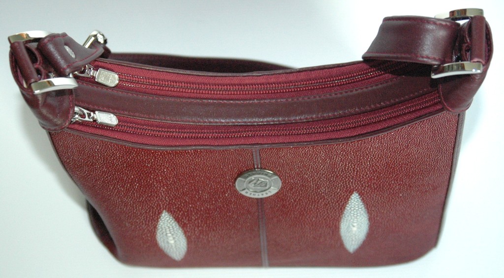 Stingray Handbag, Stingray Leather Purse, Black or Red Stingray Leather ...