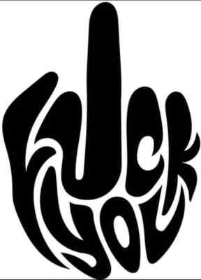 F You Flipping Off Middle Finger Decal Stickers Car Window Tumbler 22 ...