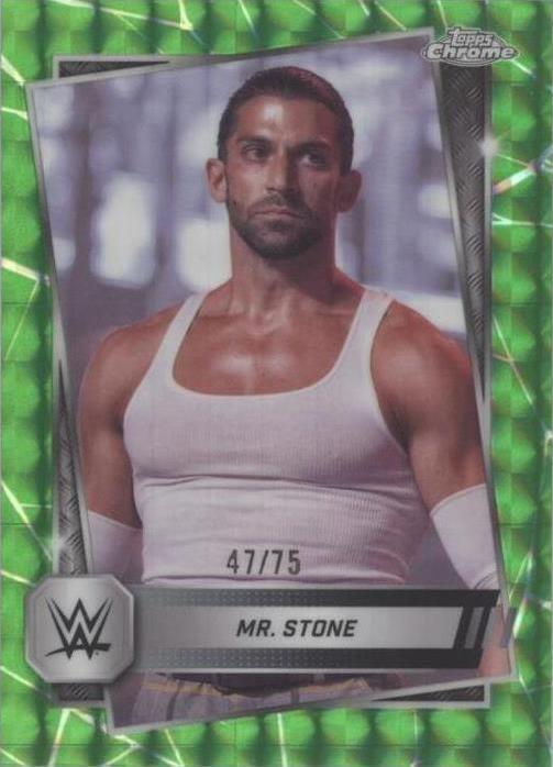 2025 Topps Chrome WWE - Mr. Stone #173 Neon Green Geometric Refractor ...