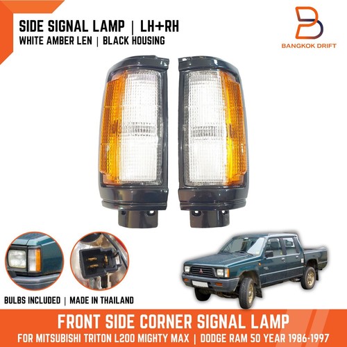 Black Side Corner Indicator Lamp Light FIT Mitsubishi Triton ME MJ Ute ...
