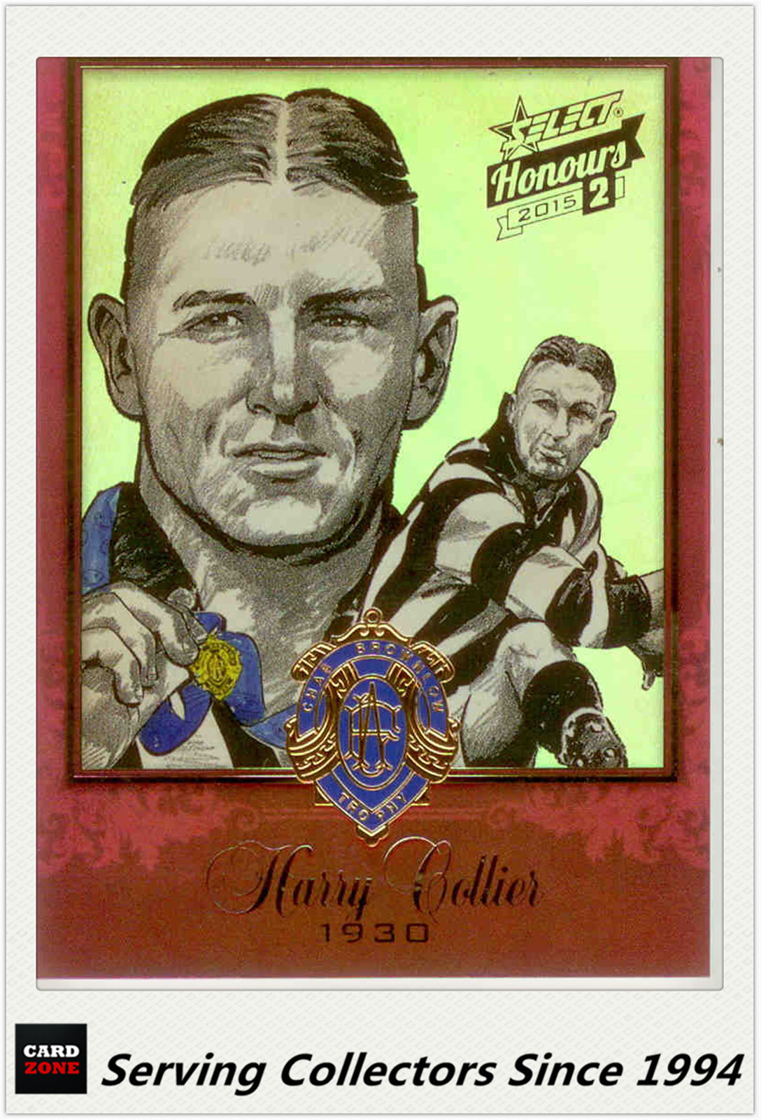 2015 Select AFL Honours S2 Brownlow Sketch Card BSK56 Harry Collier ...