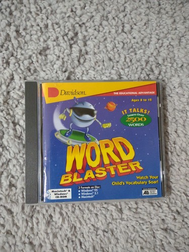 Word Blaster 1996 Windows 95 Retro Educational PC Game Vintage Software ...