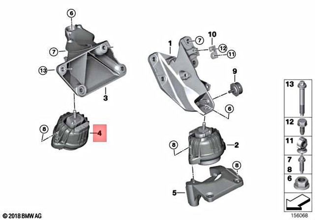 BMW Engine Mount - Passenger Side 22116793240 335is Z4 for sale online ...