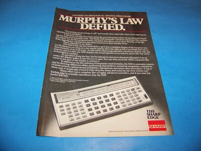 Sharp 5100 Scientific Calculator Original Print Ad From Magazine ...