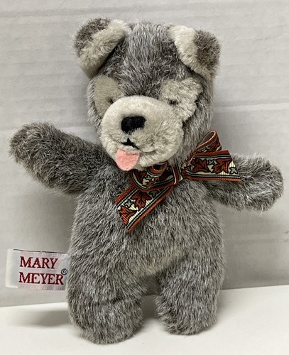 Vintage Mary Meyer Tippy Toes Gray Wolf Huff N Puff Finger Puppet Plush ...