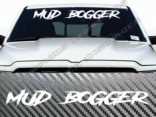MUD BOGGER 42" Windshield Vinyl Decal Sticker Off Road 4x4 Trail ...
