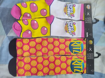 Odd Sox Ritz/Bubble Gum Novelty Crew Socks Fits Sizes 6-13 NWT | eBay