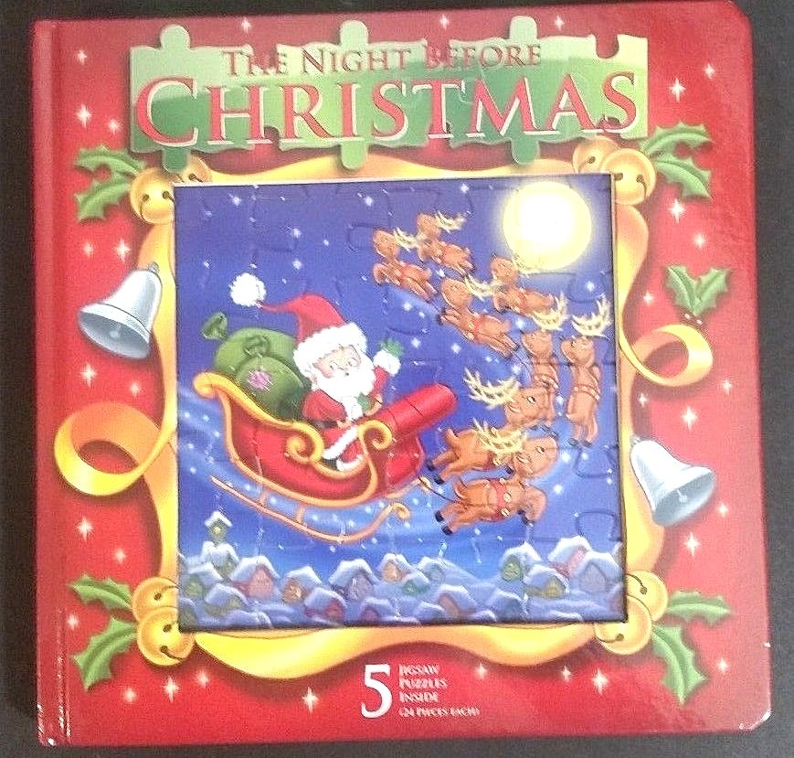 The Night Before Christmas Jigsaw Puzzle Book : 5 Puzzles with 24 ...