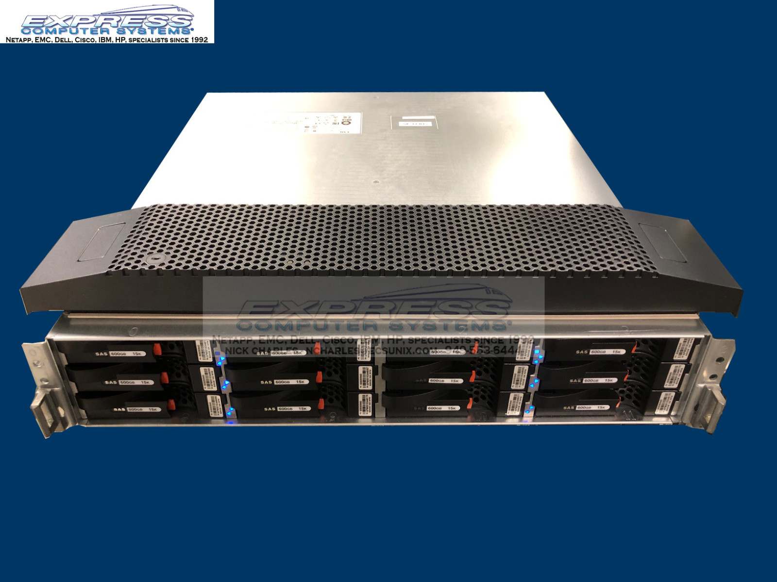 EMC V2-DAE-12 12x V2-PS15-600 600GB 15k SAS 3.5" LFF 6gbps VNXe3100 ...