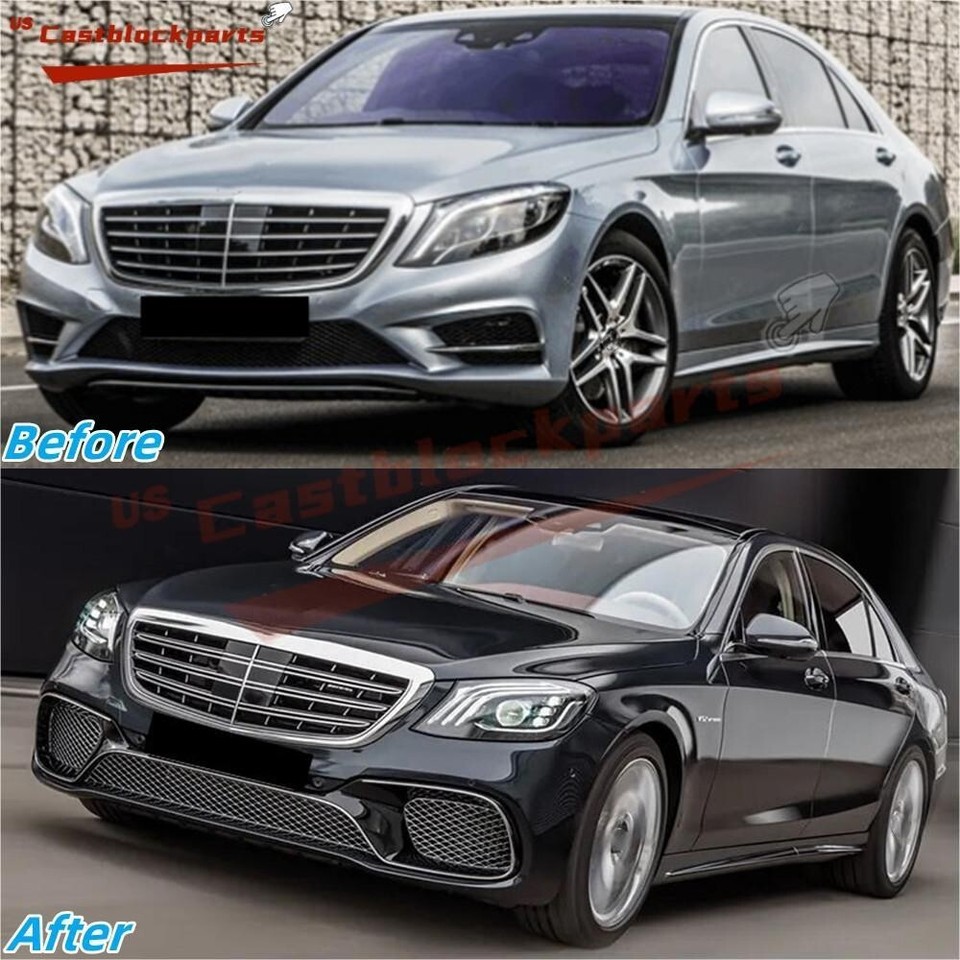 18+ S65 AMG For MBemz S-Class 14-17 W222 W/Light Front Bumper Facelift ...