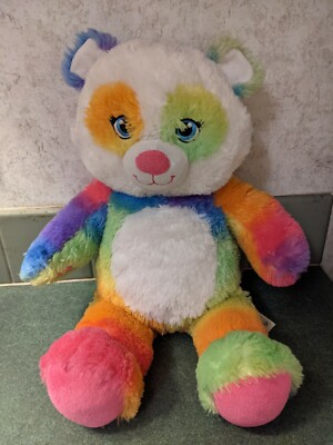 Build A Bear Workshop Rainbow Pop of Color Panda Bear Plush Multicolor ...
