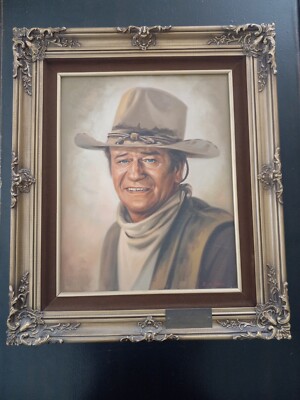 John Wayne The Duke Portrait by C K Park. 1907 to 1979 bronze badging ...