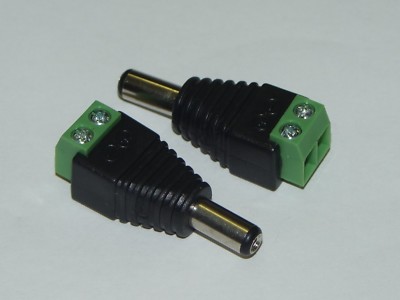 10 Pack Mini Power plug 2.1MM with Screw mount ends for security ...