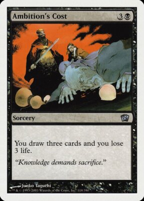 Ambition's Cost 8th Edition PLD Black Uncommon MAGIC GATHERING CARD ...