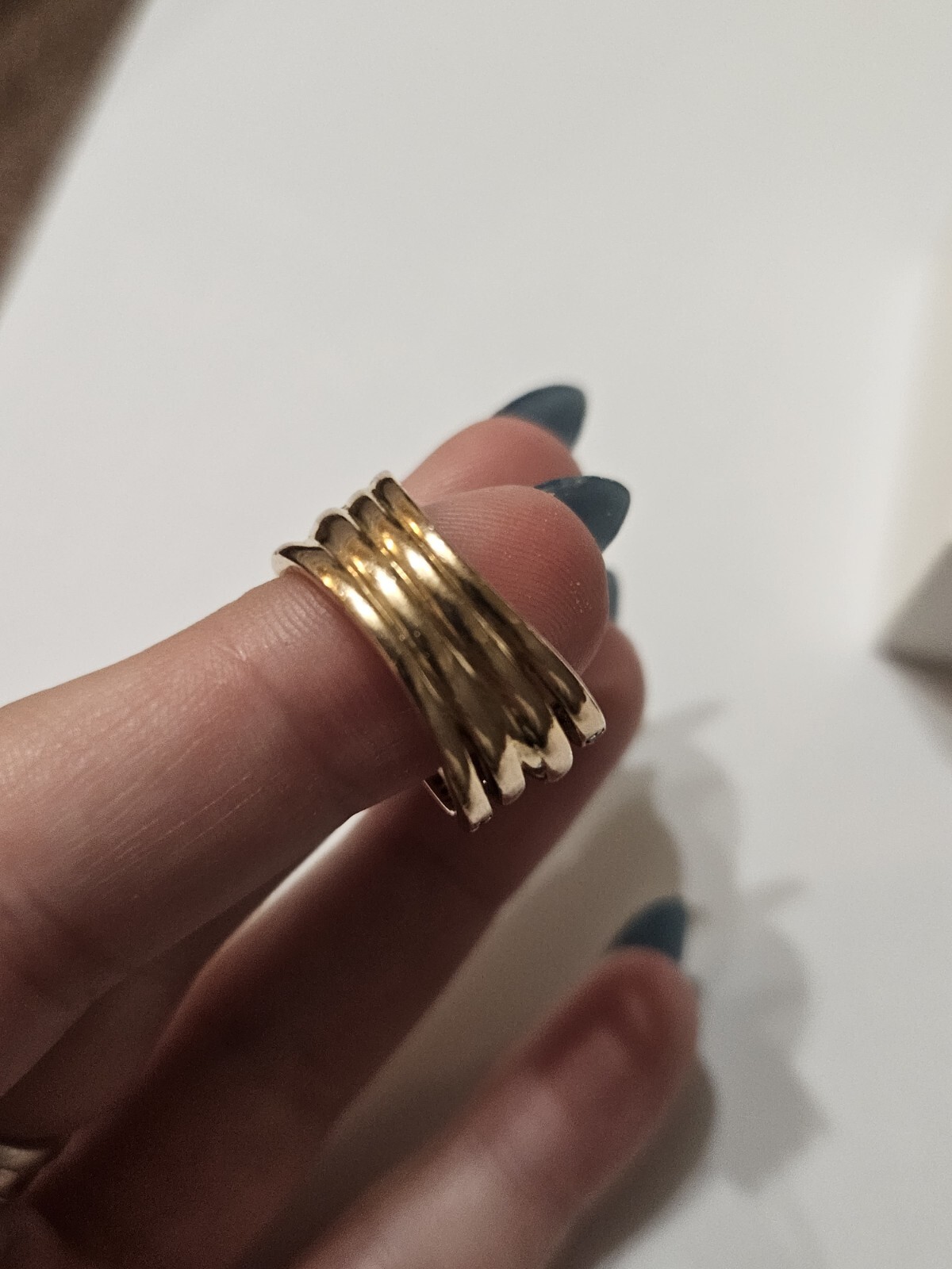 Genuine Pandora Rose Gold Sparkling Lines Ring Size 5… - Gem