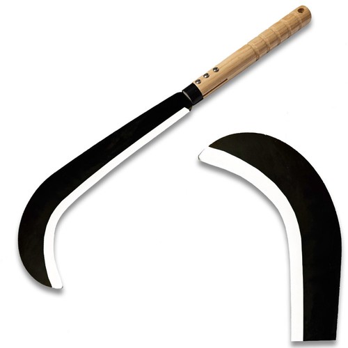 Crescent Machete Knife for Outdoor Cutting Bamboo Sickle Scythe | eBay
