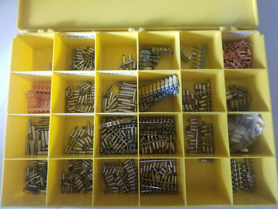 Large Lot of Entrelec & Square-D Terminal Block Jumpers, Center & Lug ...