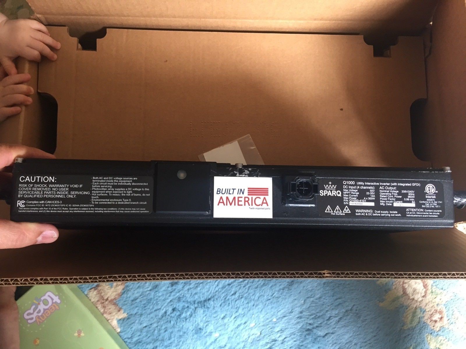 Sparq Q1000 Solar Utility Interactive Inverter Q1000-4101 1000w for ...