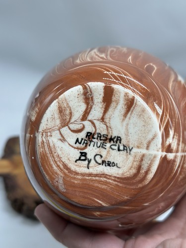 Alaska Native Clay Vase Swirl Handmade By Carol Shelf Sitter | eBay