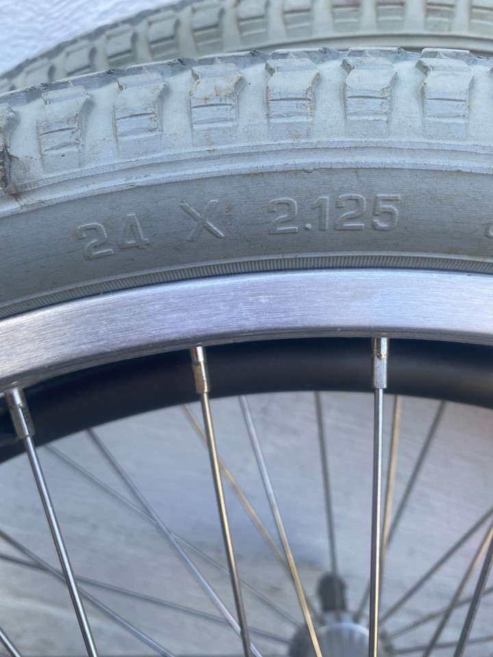 Used Sun Rims SW6000 Spoke Wheelchair Rims Plus 24" Nylon Air Filled ...