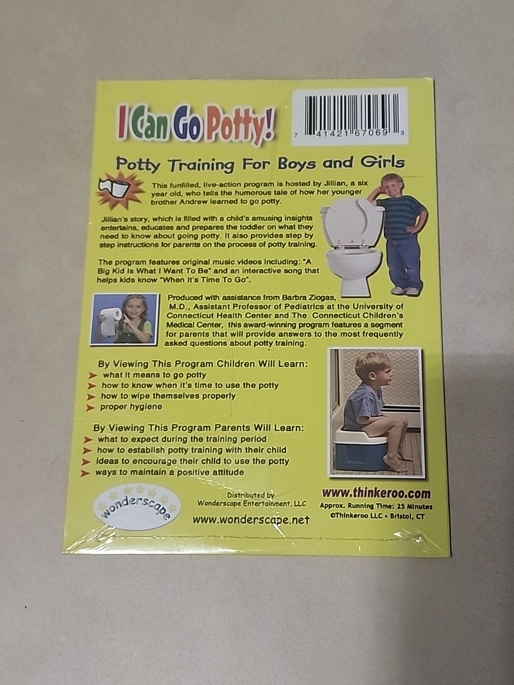 I Can Go Potty! DVD Potty Training Boys & Girls Wonderscape Family ...