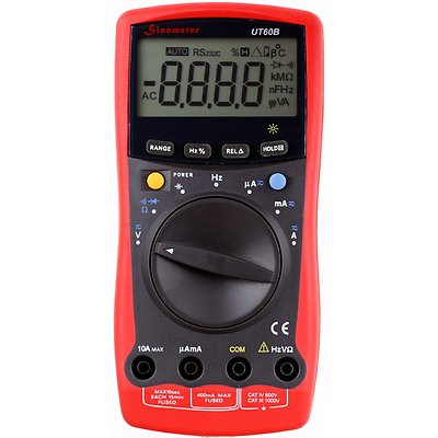 Sinometer UT60B Auto Range AC DC 10A Digital Multimeter Volts Amp ...