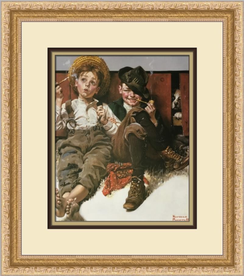 Norman Rockwell But Wait til Next Week Custom Framed Print | eBay