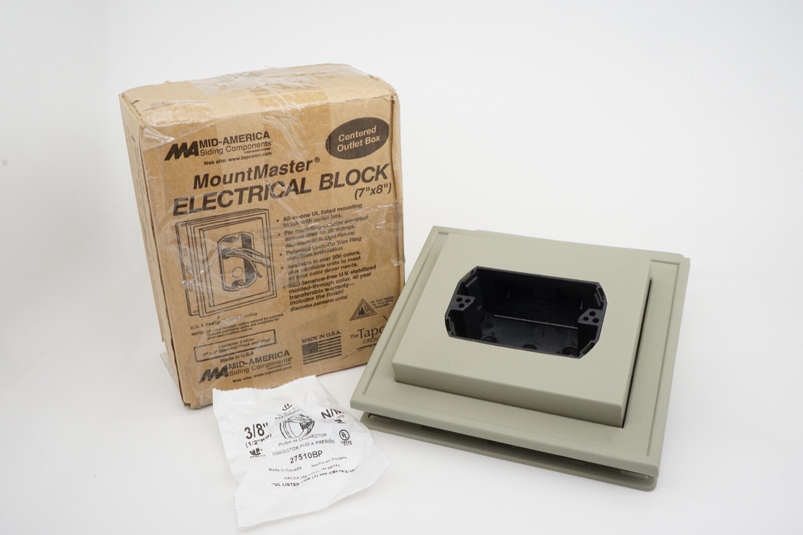 2 Pack Mid-America Electrical Block 7" x 8" Electrical Mounting Block ...