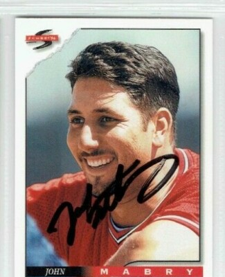 1996 Score #293 Autographed JOHN MABRY Baseball Card - St. Louis ...